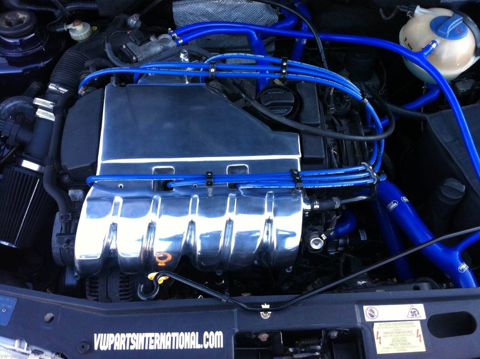 VR6 Coil Pack 10mm Ignition Leads Red Blue Single Core High Performance ...