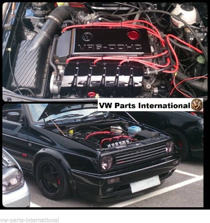 VR6 Coil Pack 10mm Ignition Leads Red Blue Single Core High Performance ...