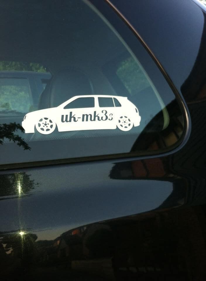 VW Golf MK3 VR6 GTI UKMK3’s Rear End Logo Decal Sticker – VW Parts ...