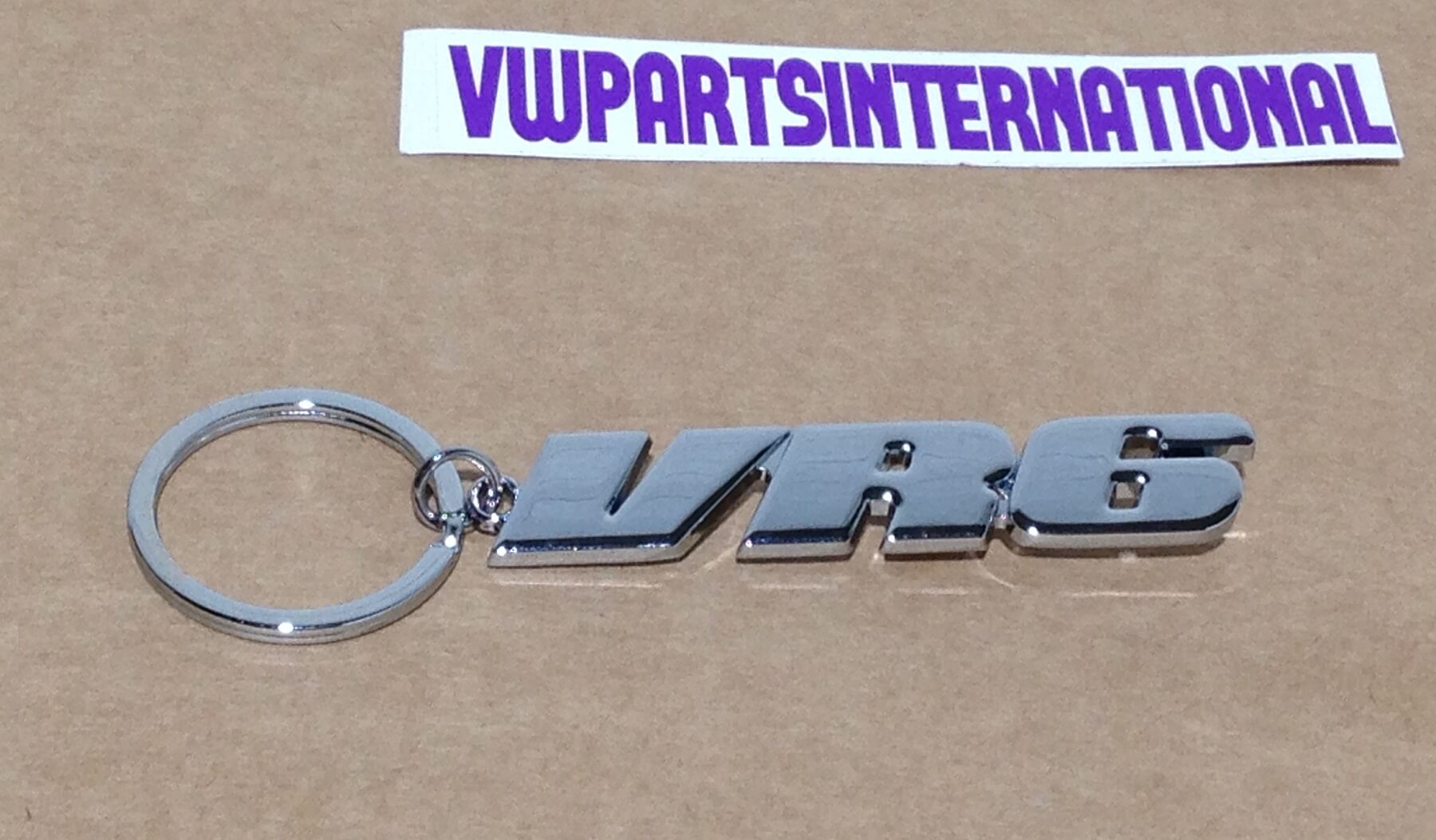 Volkswagen VR6 Chrome Keyring Key Fob Golf Vento Passat Corrado T4 OEM ...