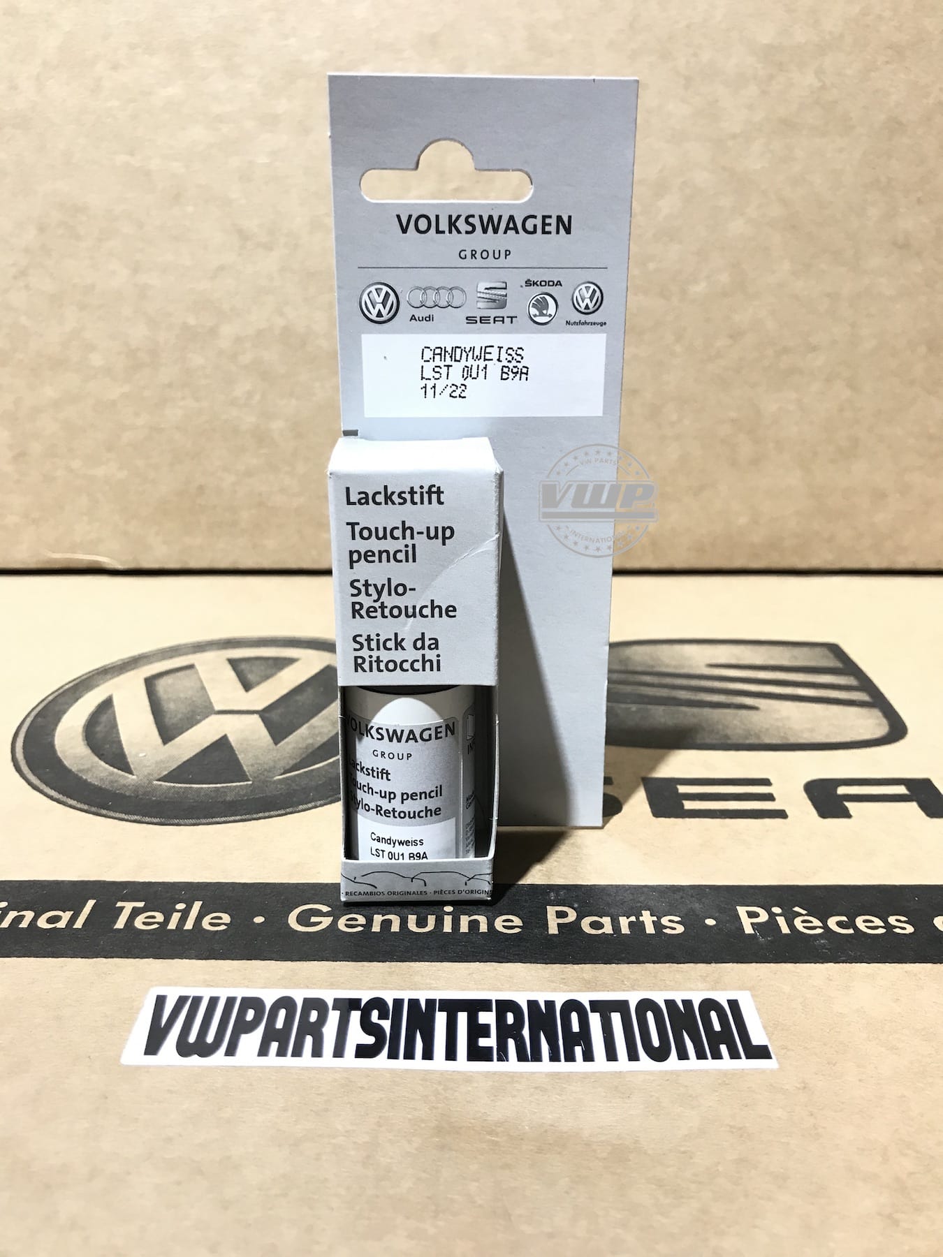 Candy White LB9A Genuine VW Touch Up Paint Audi Seat Skoda Scratch ...