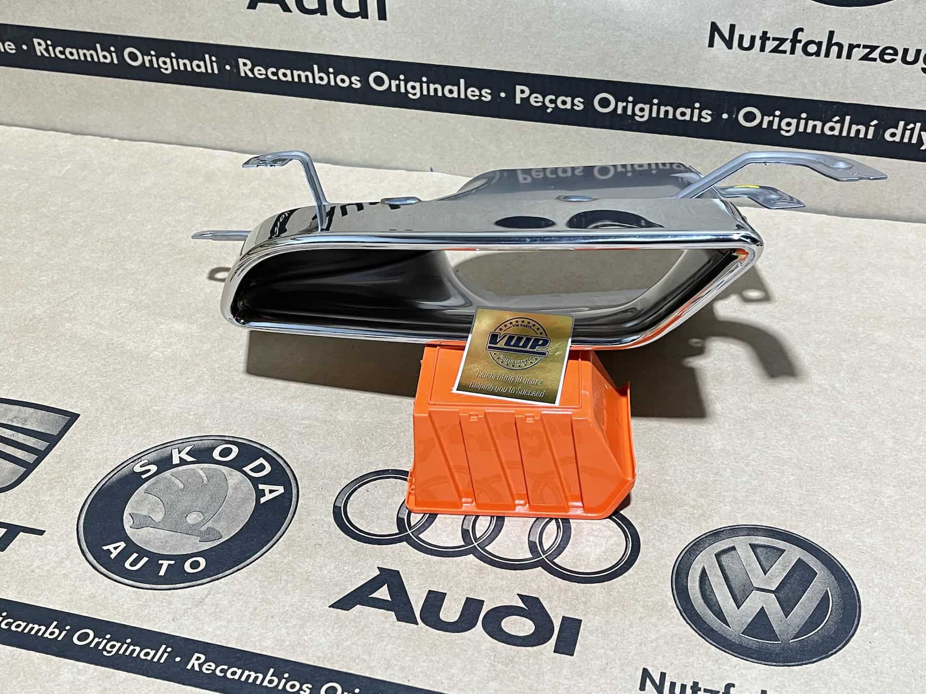 Skoda Octavia VRS MK4 NX Chrome Exhaust Tailpipe Tip Left side New Genuine Skoda OEM Part - VW ...