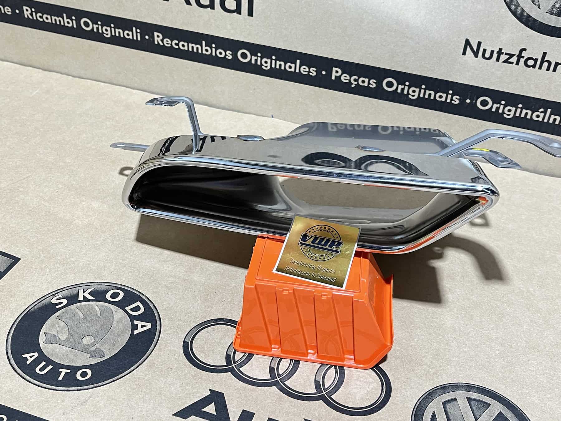 Skoda Octavia VRS MK4 NX Chrome Exhaust Tailpipe Tip Left side New Genuine Skoda OEM Part - VW ...