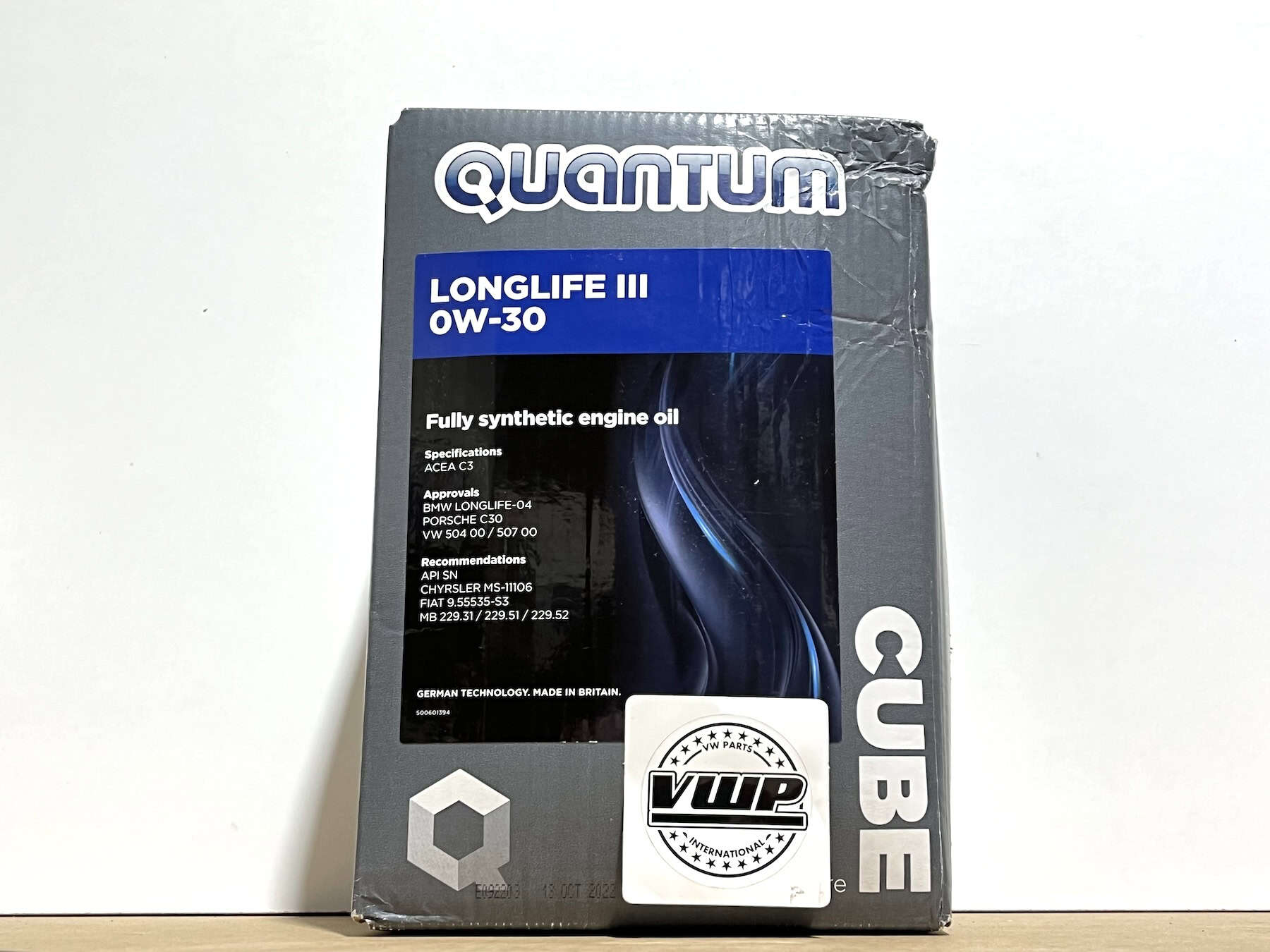 Quantum Long Life III 0W-30 Engine Oil 5 Litres Cube Fully Synthetic ...