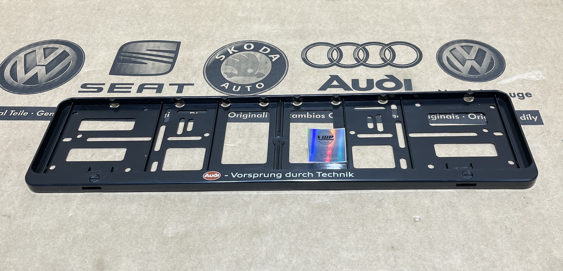 Audi Show Number License Plate Holder Surround Audi Tradition OEM ...