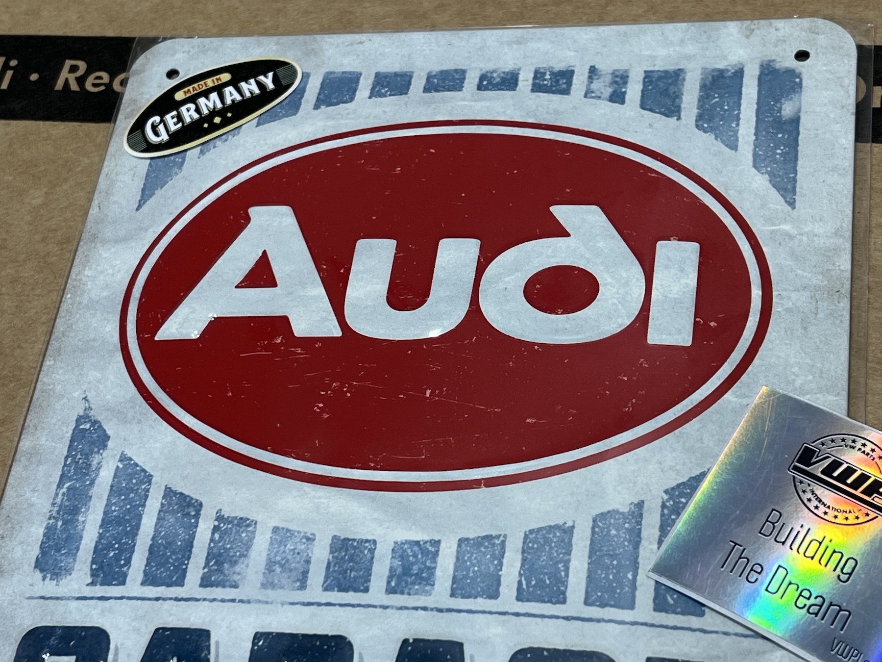 Audi Oval Logo Tin Sign Garage Man Cave Audi Tradition OEM Accessory ...